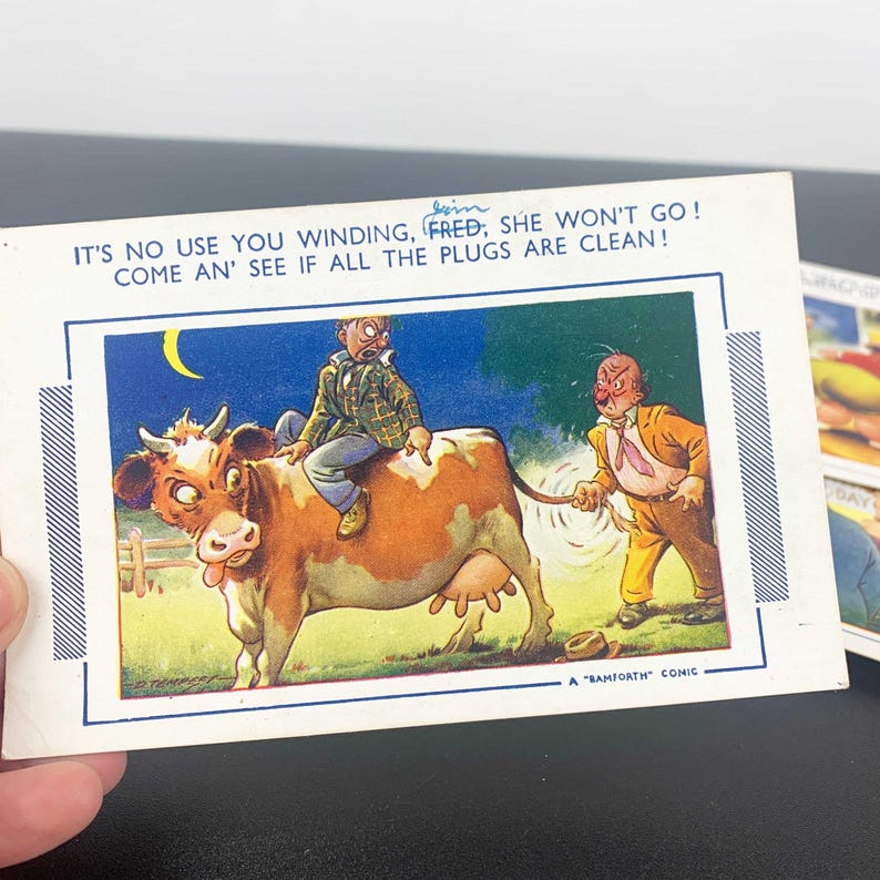 Set of 6 1950s Bamforth Comic Postcard Collection | Collectible Funny ...
