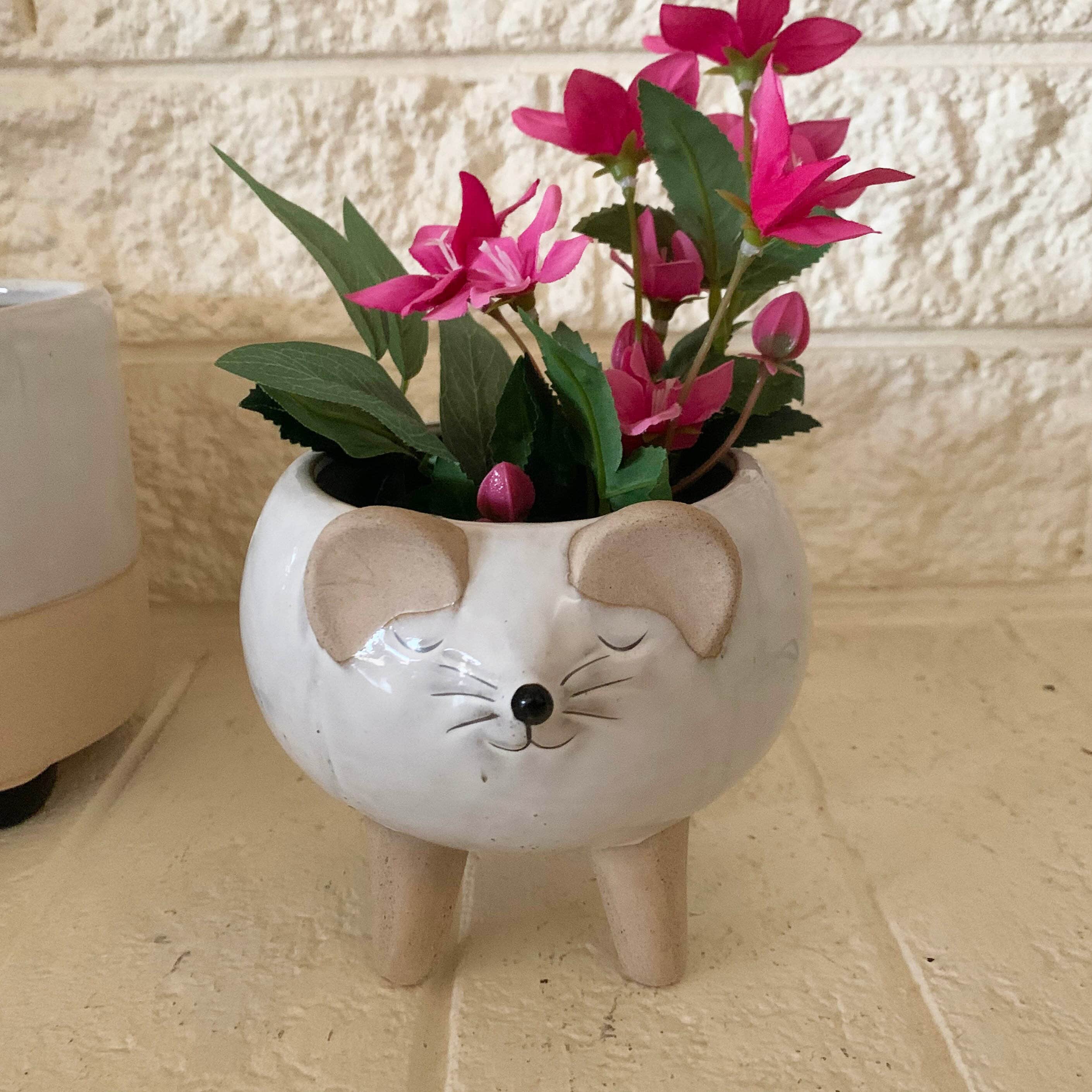 Animal Planters Cute Animal Pots Dog Cat Planter Mouse - Etsy UK