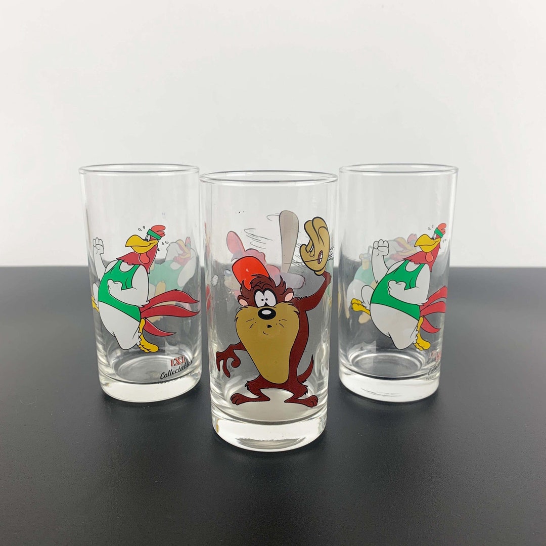 Looney Tunes Glasses Set of 3 IXL Collectibles 1990's Foghorn Leghorn ...