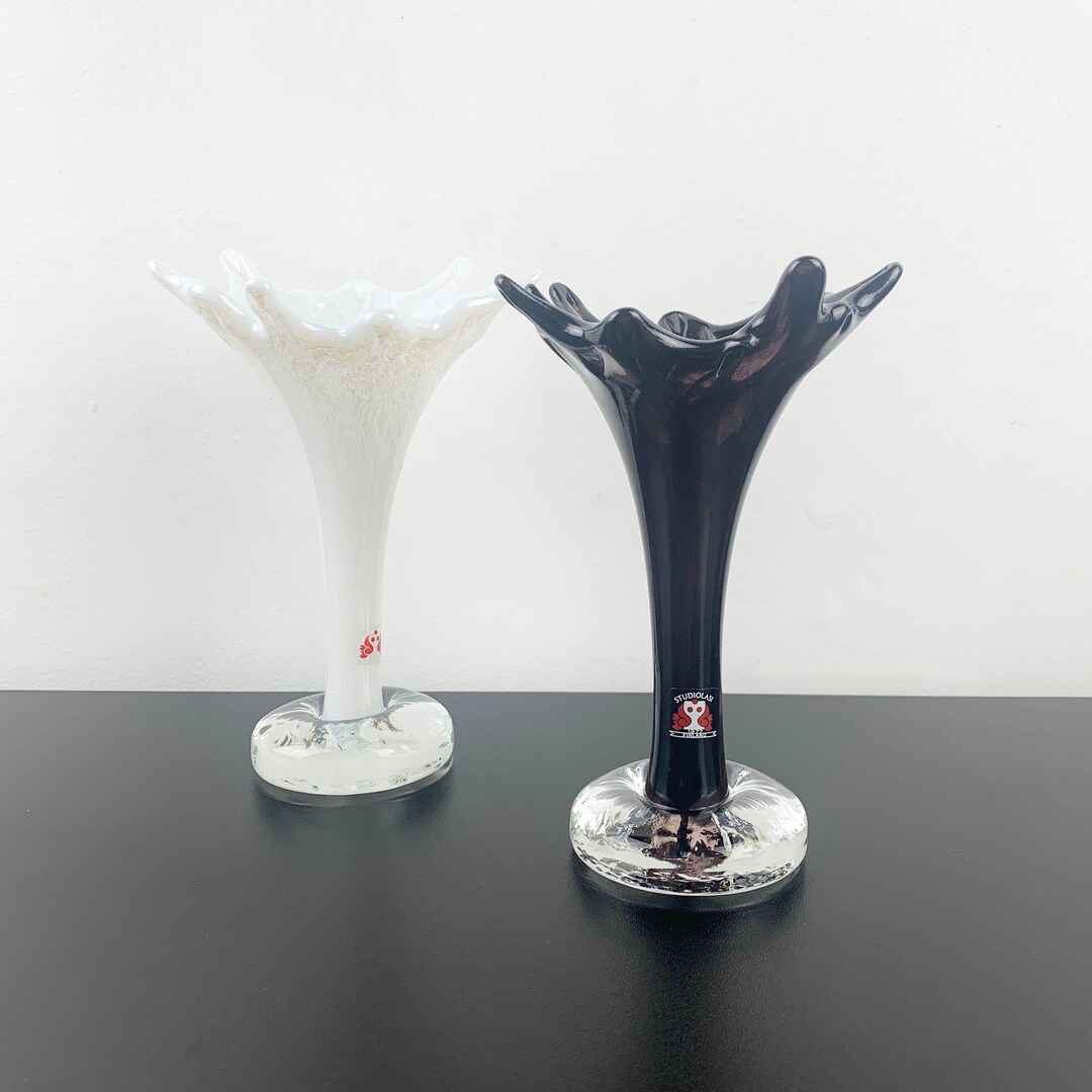 Studiolasi Finland Freeform Bud Vase | Mid Century Nordic Finger Glass ...