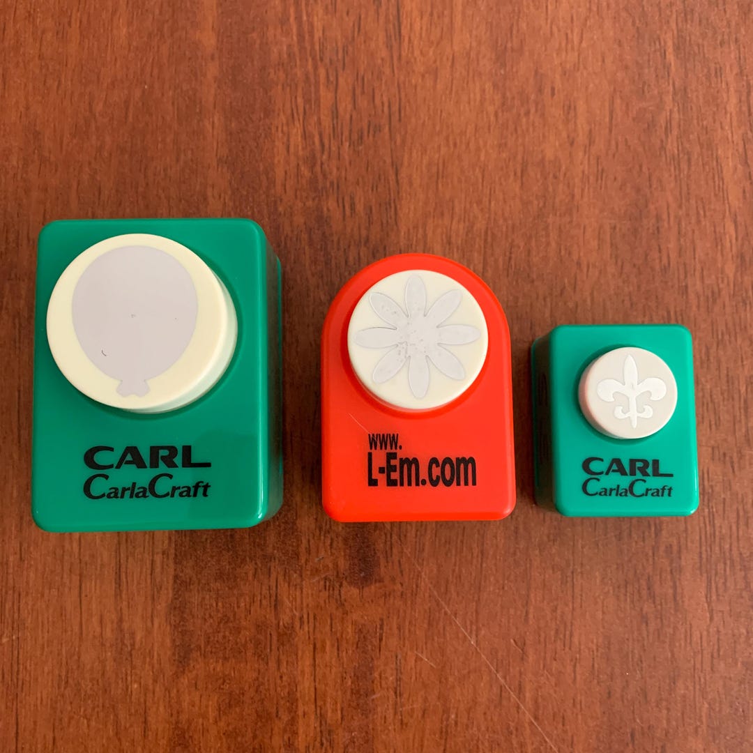 Set of 3 Carl Carla Craft Punches Scrapbooking Paper Punch Large ...