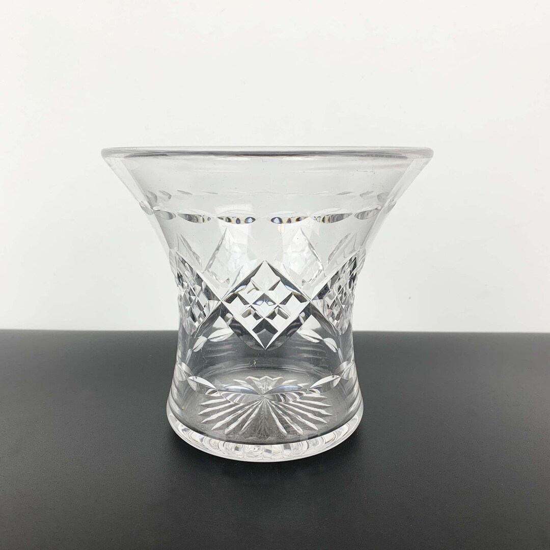 Stuart Crystal Vase: Diamond Banded Posy Vase, Signed - Etsy