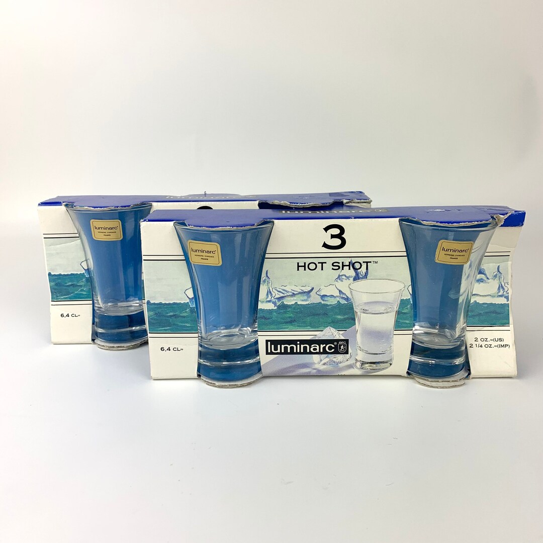 Vintage Luminarc France 'hot Shot' Shot Glasses Set of 5 | Collectible Luminarc Glassware ...