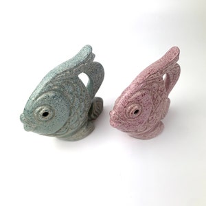 Fish Shakers | English Stoneware Fish Set | Retro Fish Decor | Salt ...