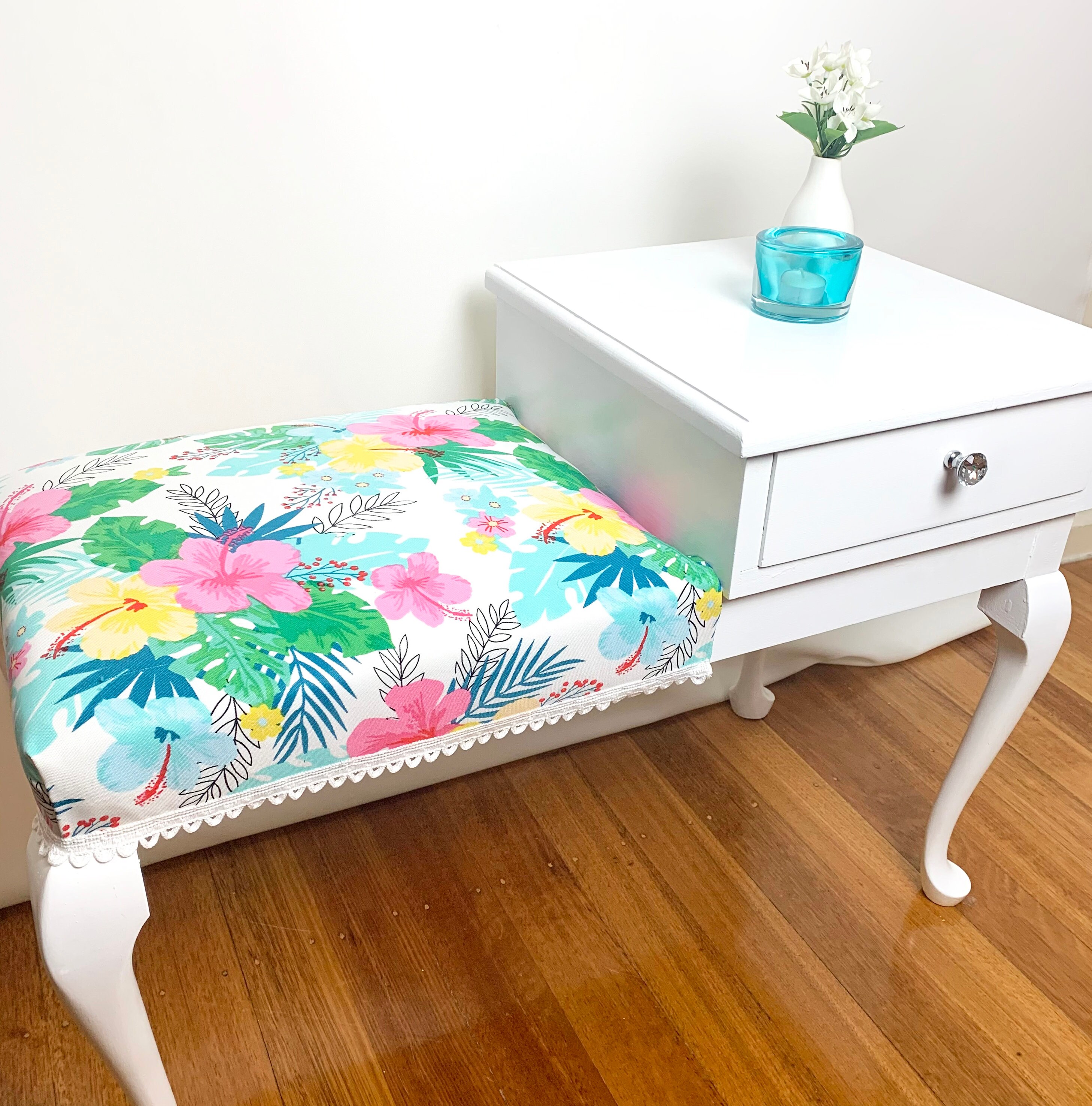 1970 telephone table with seat store