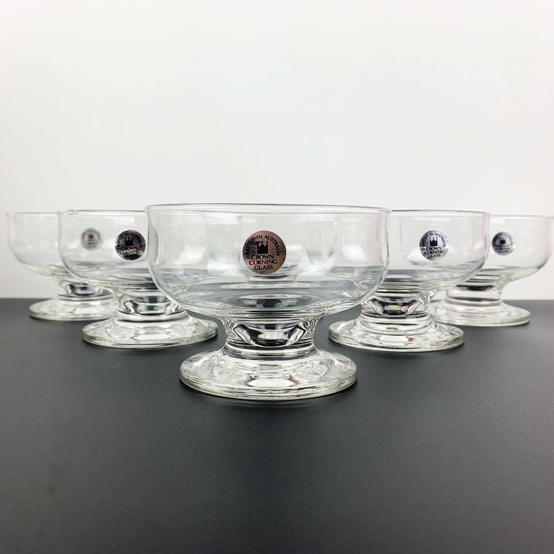 Vintage Crown Crystal Dessert Bowls: Mid-century Shrimp Cocktail ...