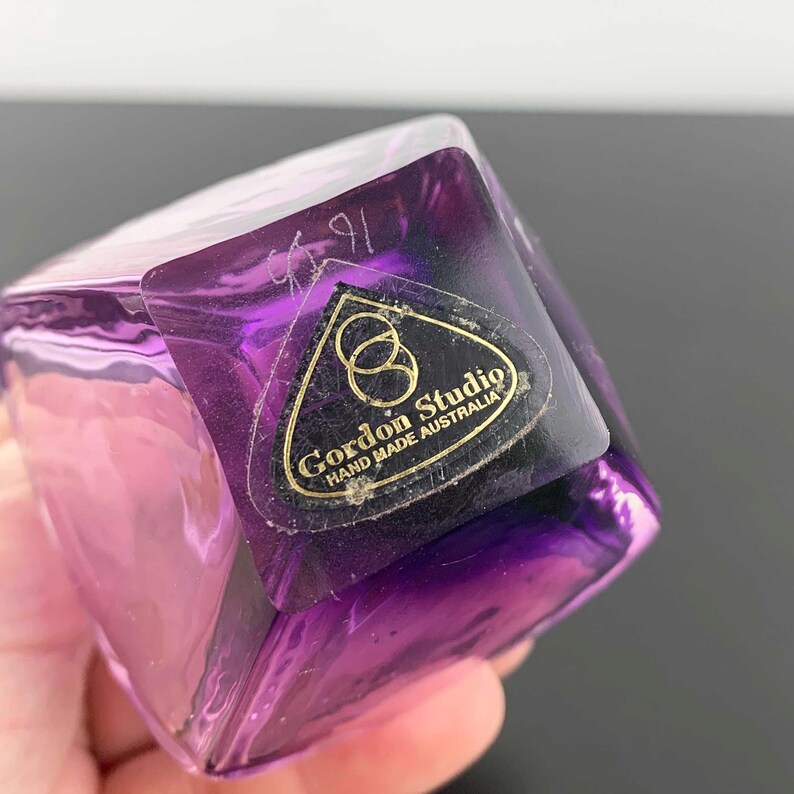 Eileen Gordon Studio Art Glass Perfume Bottle: Hand Blown Violet Glass ...