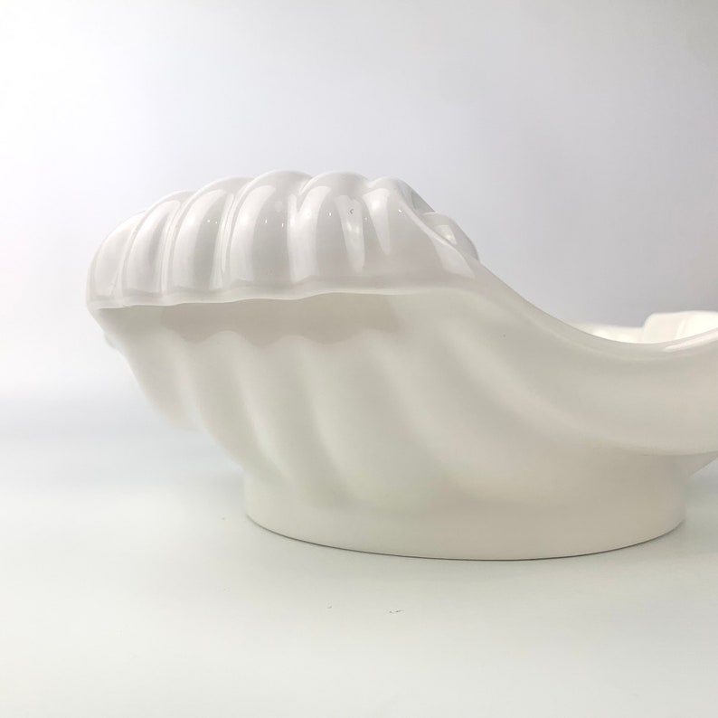 Vintage Clam Shell White Ceramic Serving Bowl Large Clam - Etsy