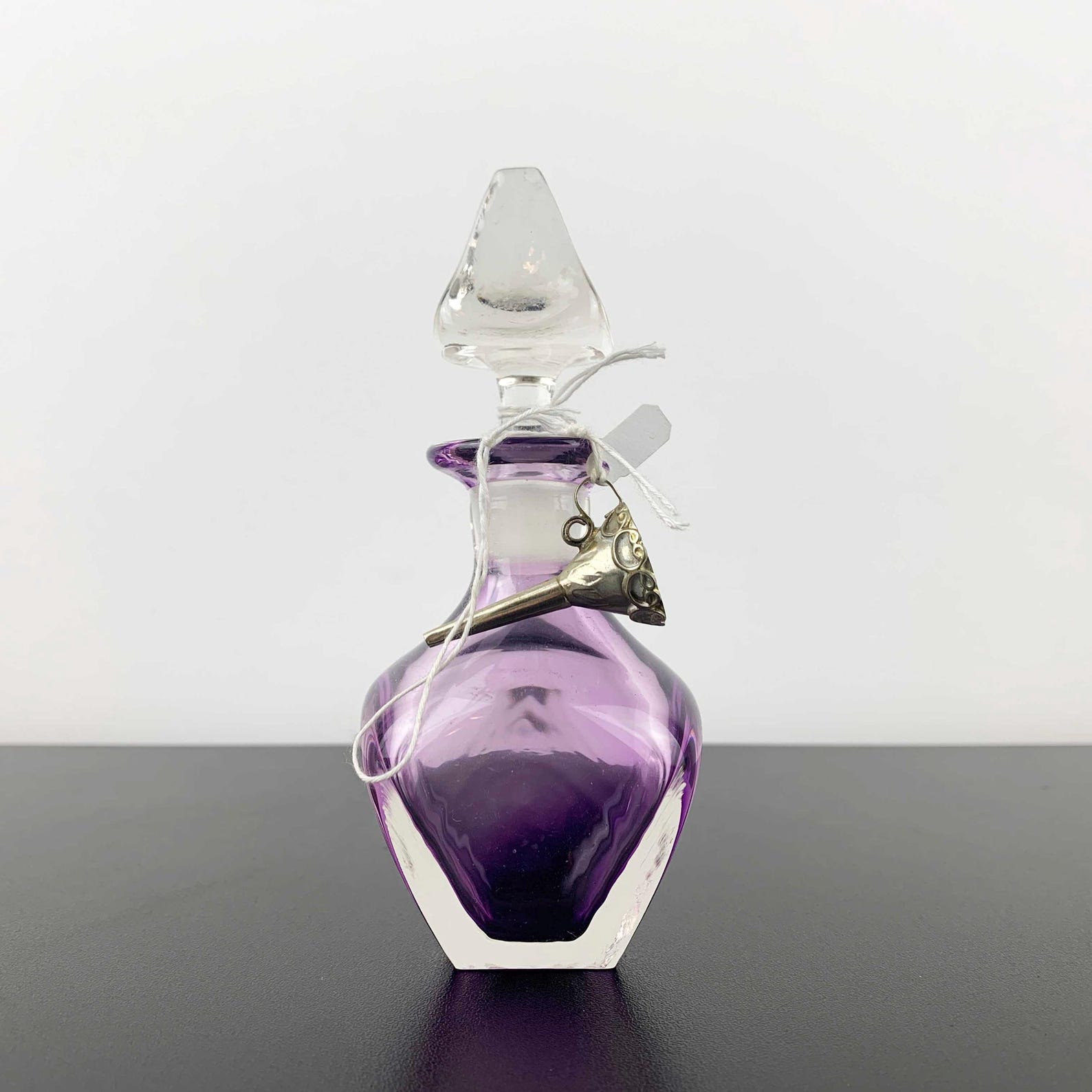 Eileen Gordon Studio Art Glass Perfume Bottle: Hand Blown Violet Glass ...