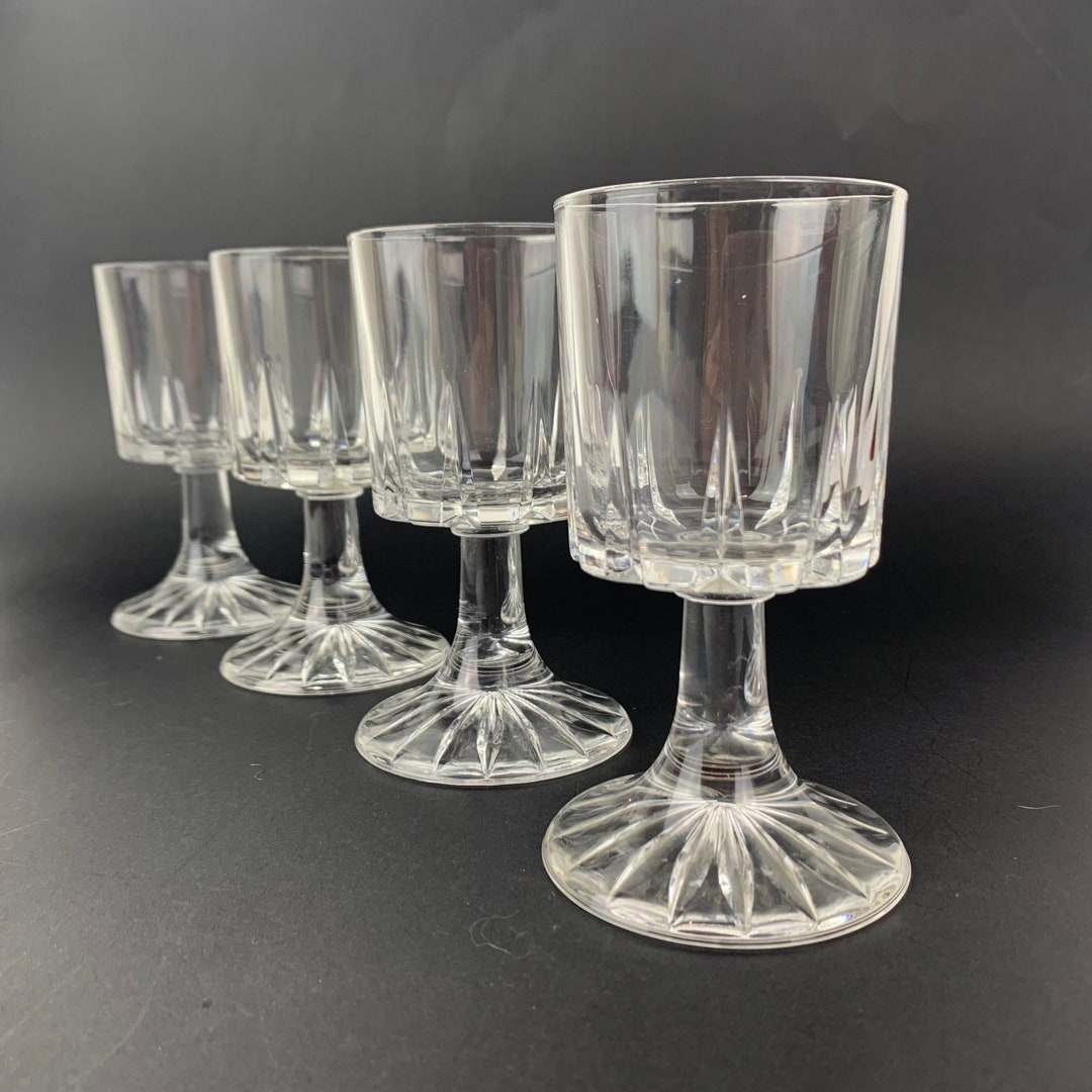 Set of 4 Vintage RCR Sherry Port Glasses | Fine Crystal Glassware ...