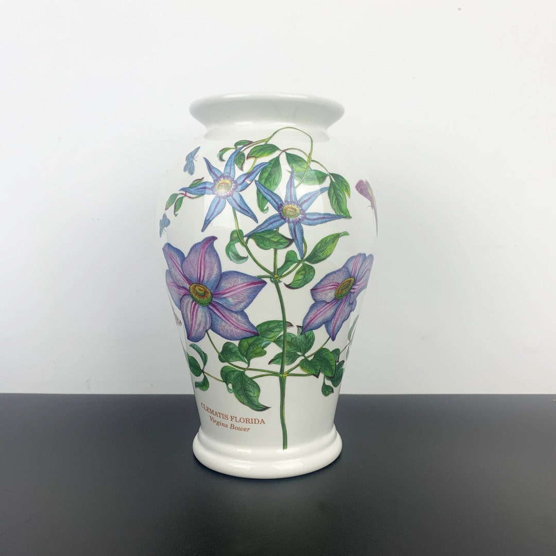 Portmeirion Clematis Vase From the Botanic Garden Collection | Purple ...