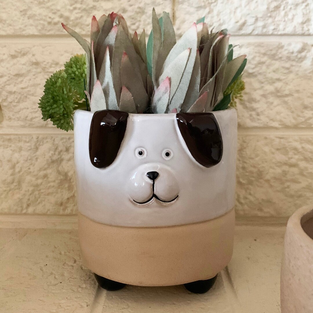 Animal Planters Cute Animal Pots Dog Cat Planter Mouse Planter Pot ...