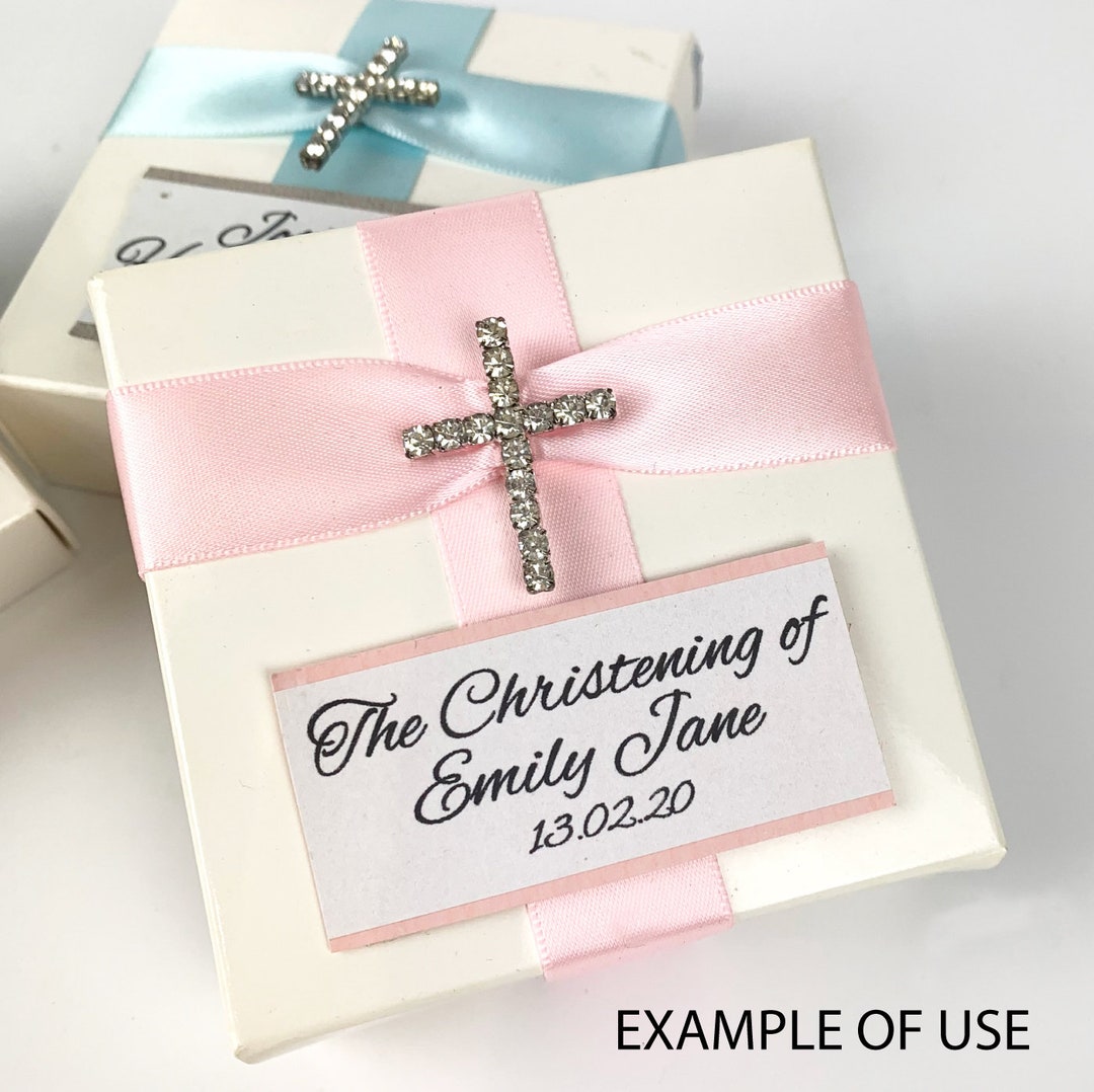 20 Rhinestone Cross Ribbon Sliders: DIY Christening Embellishments - Etsy