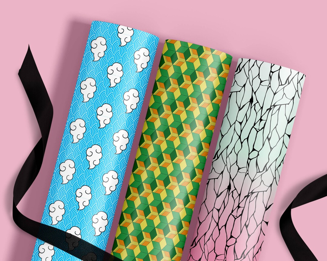 Anime Wrapping Premium Paper With Traditional Japanese Kimono Patterns ...