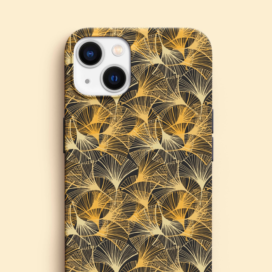 Mid-century Modern Ginkgo Leaf Phone Case for iPhone 7, 8, X, 11, 12 ...