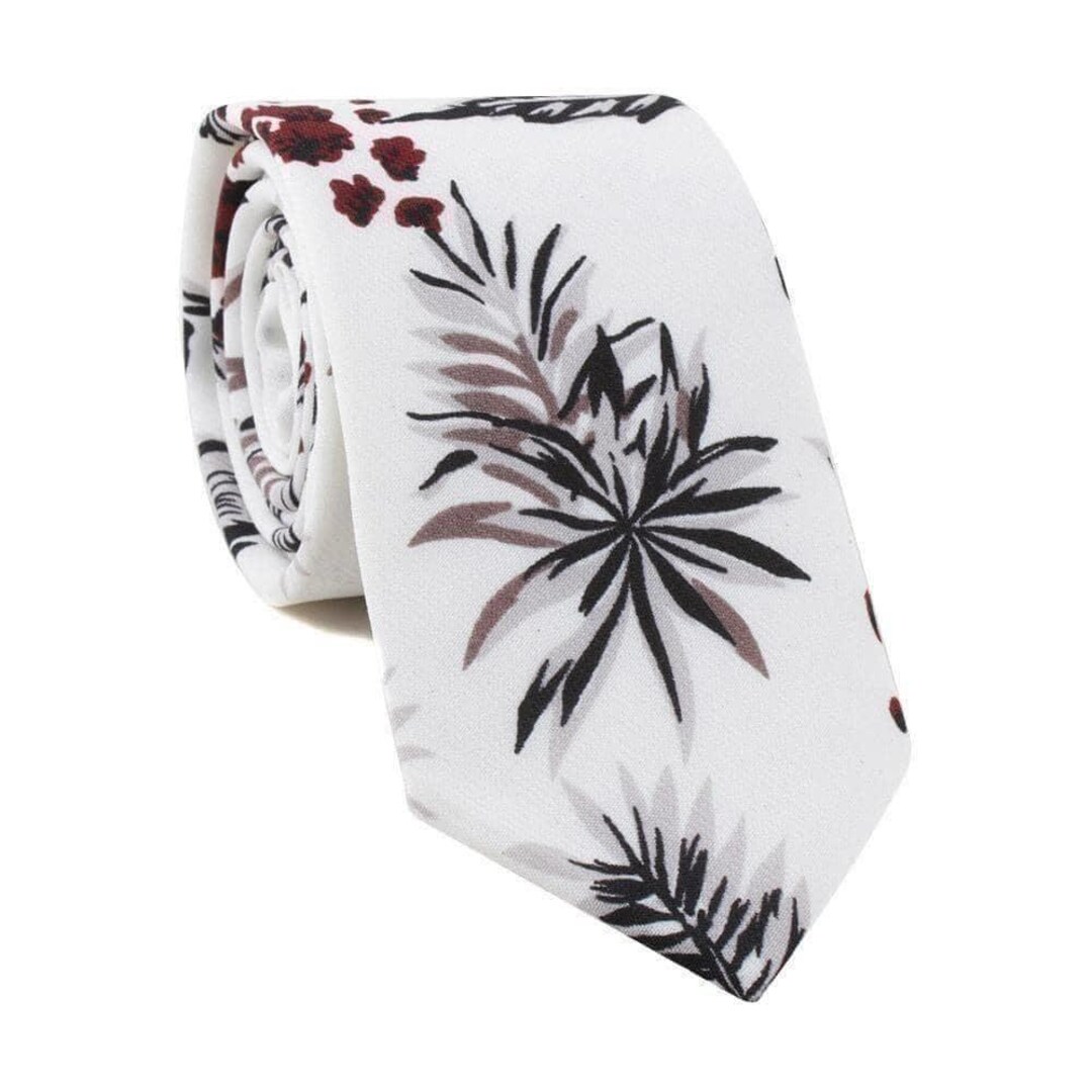 COCO Floral Skinny Tie 2.36" Mytieshop | Wedding Ideas | Floral Print ...