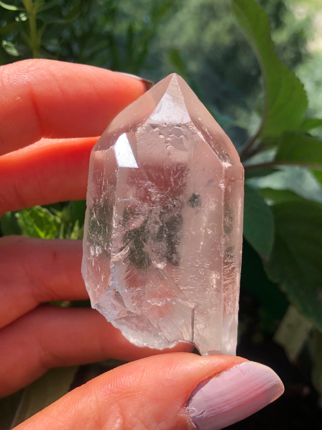 Twin Point Etched Starbrary Crystal Brazil - Etsy