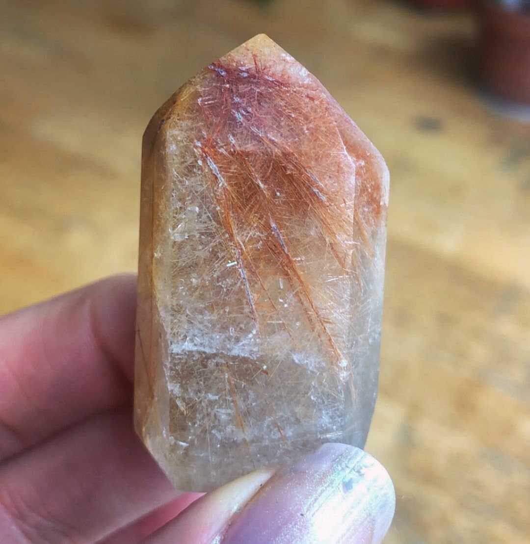 Stunning Ruitilated / Angel Hair Quartz in Gold and Red /copper - Etsy UK