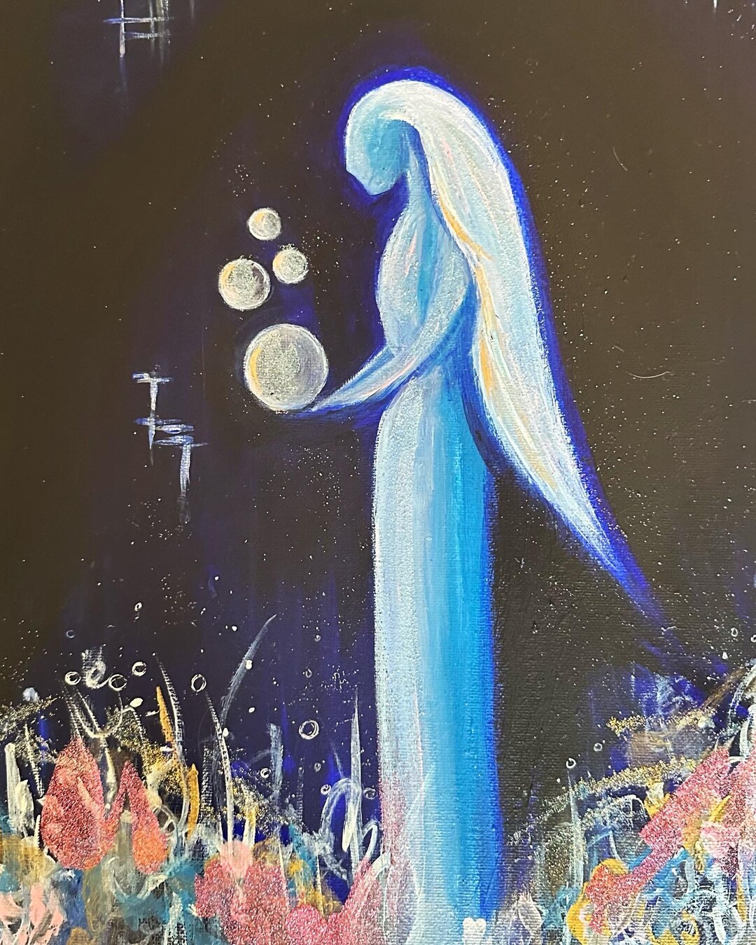The Pleiadian Childhood - Original Acrylic Art on Canvas A3 - Etsy