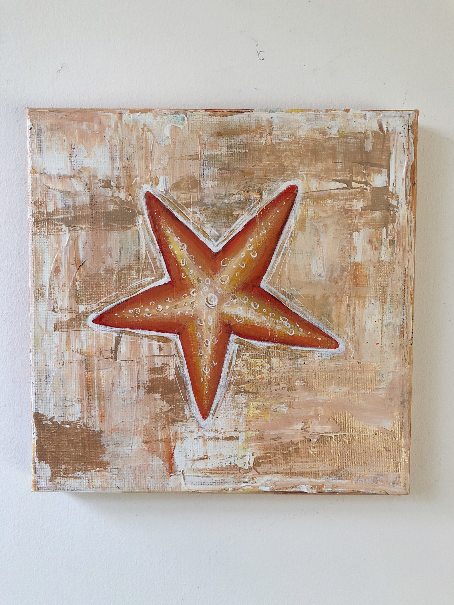 Starfish mini canvas | Etsy