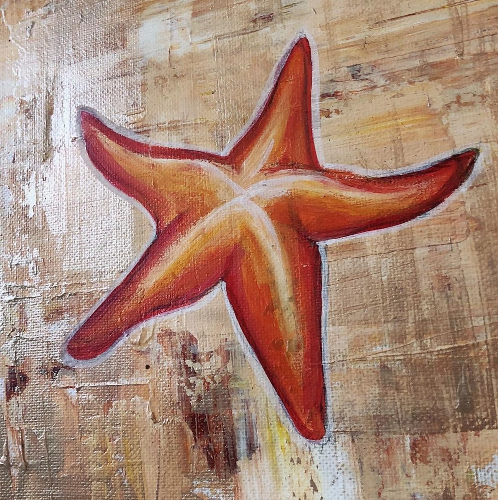 Starfish Mini Canvas - Etsy