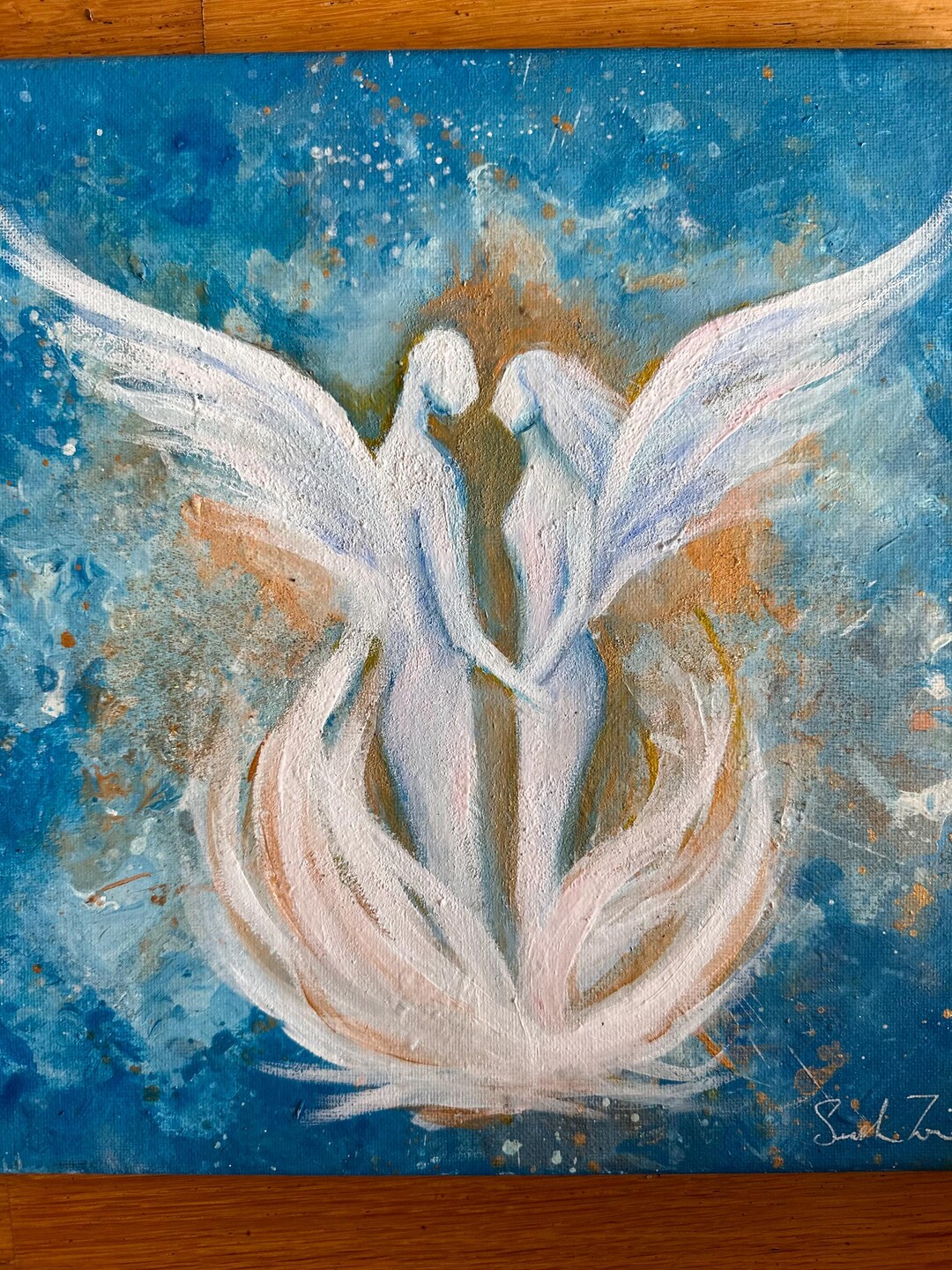 Guardian Angel Twin Flame Orginal Abstract Painting - Etsy