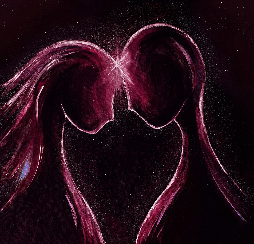 Telepathy Spiritual Twin Flame Artwork - Digital Art Download - Etsy