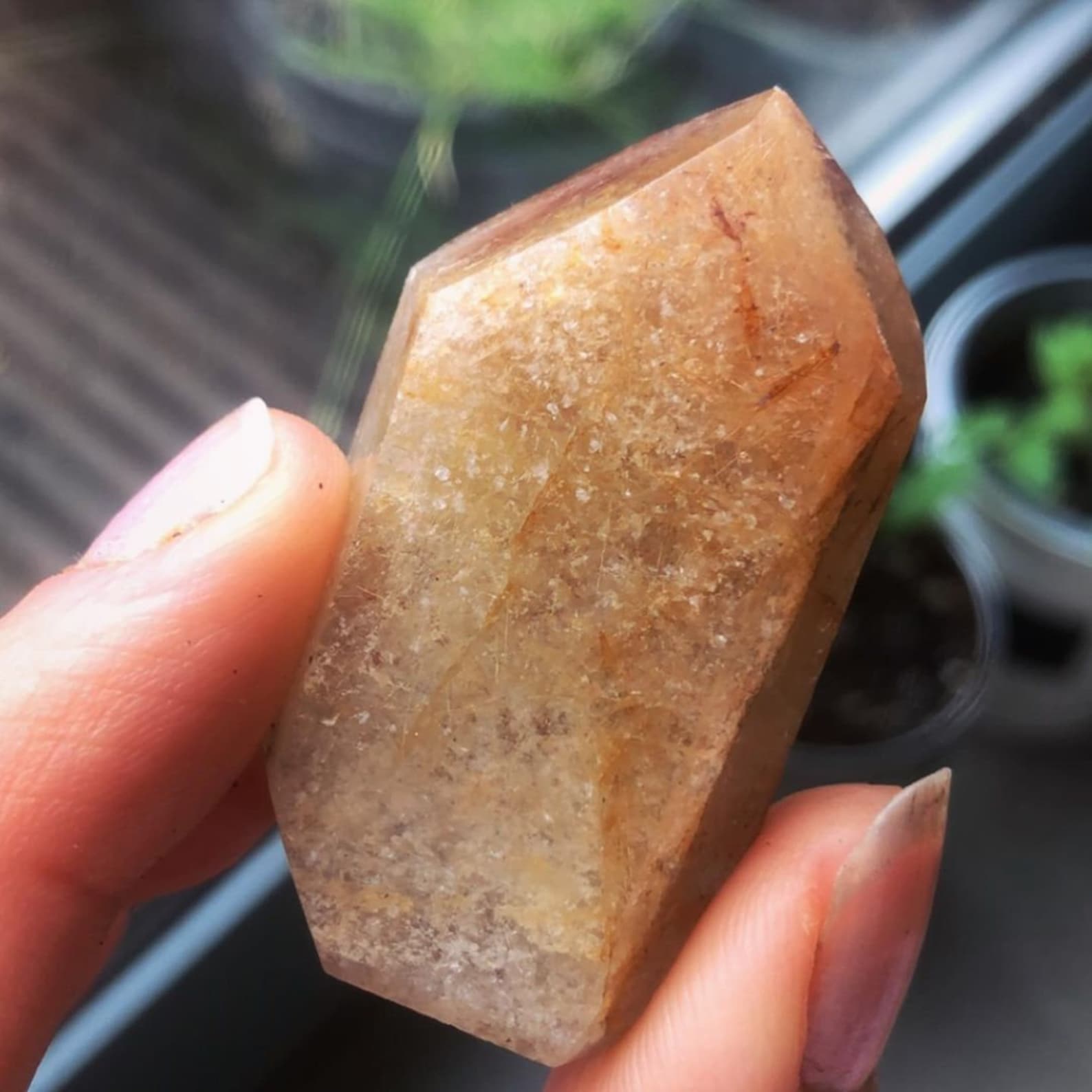 Stunning Ruitilated / Angel Hair Quartz in Gold and Red - Etsy UK