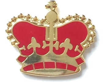 Crown lapel pin | Etsy