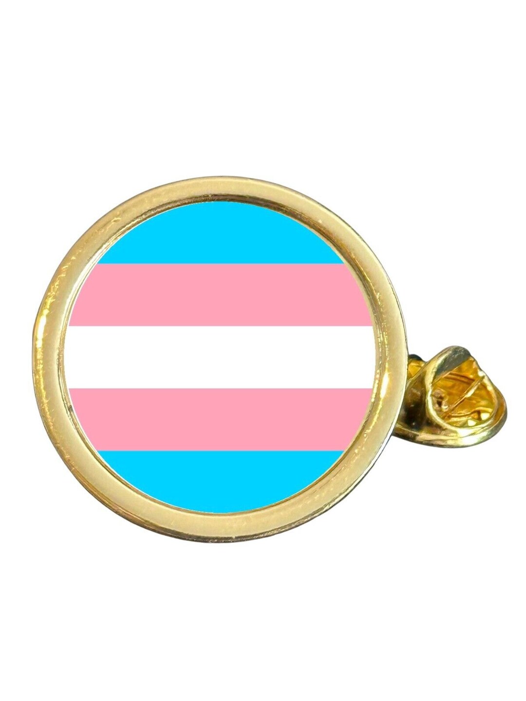 Transgender LGBTQ+ Pride Gold Plated Domed Lapel Pin Badge in Bag - Etsy