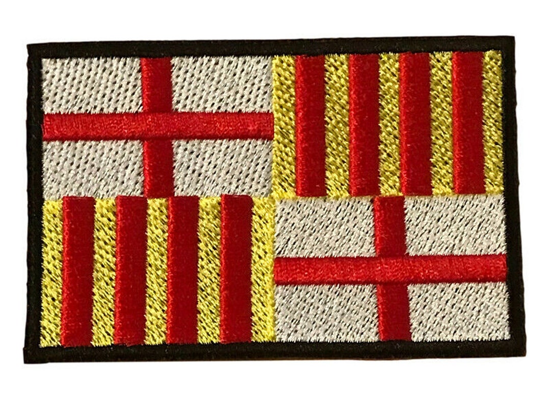 Barcelona Spain Spanish Oblong Flag Embroidered Sew / Iron on Patch ...