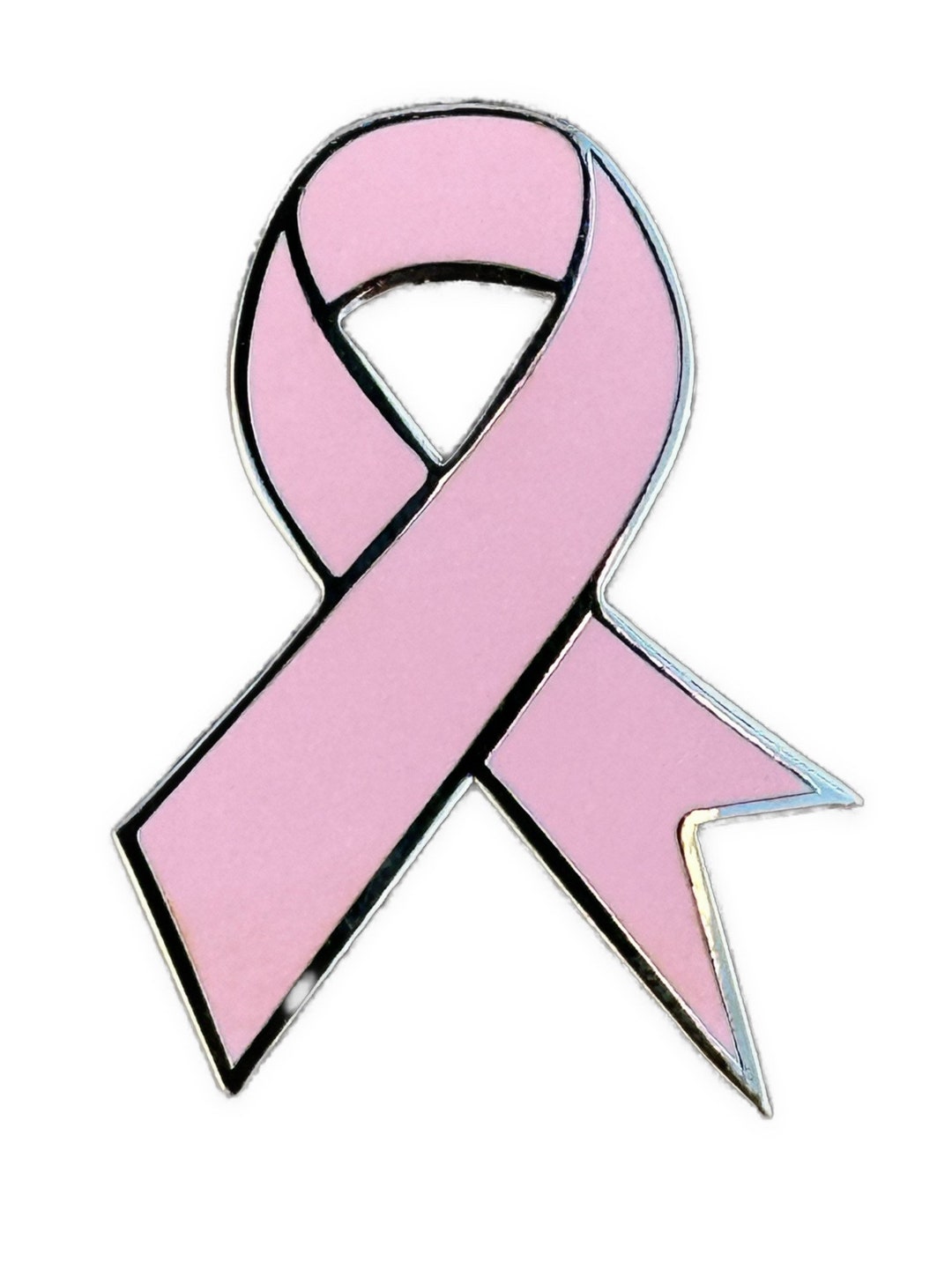 Enamel Ribbon 35mm X 26mm Pink Lapel Pin Badge - Etsy