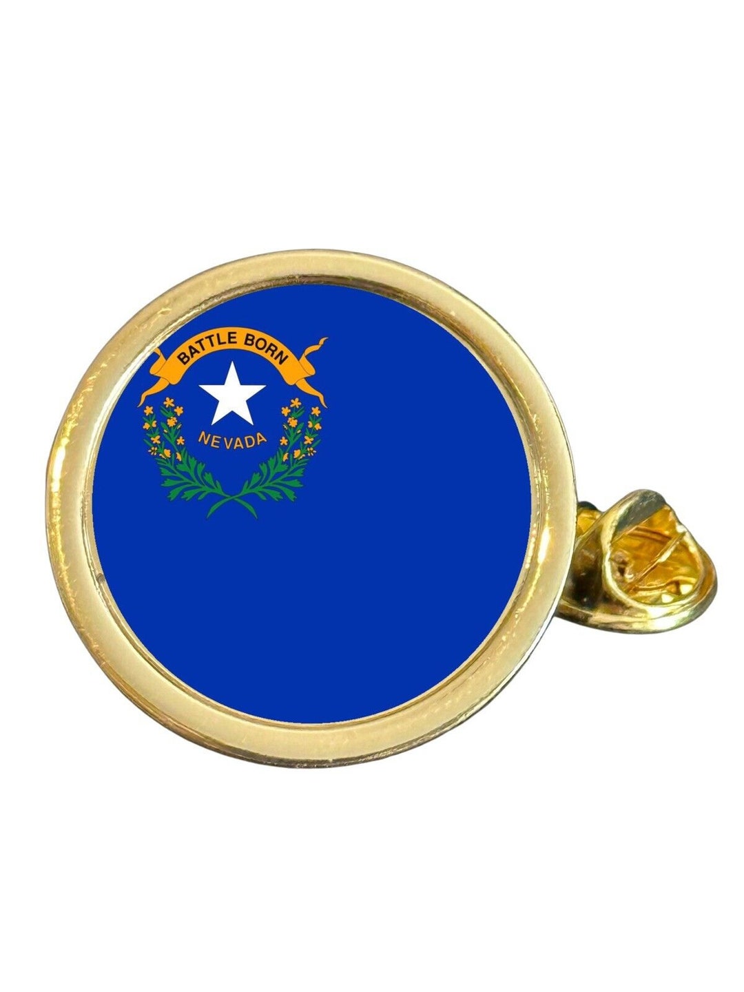 State of Nevada Part Flag USA Gold Plated Domed Lapel Pin Badge in Bag ...