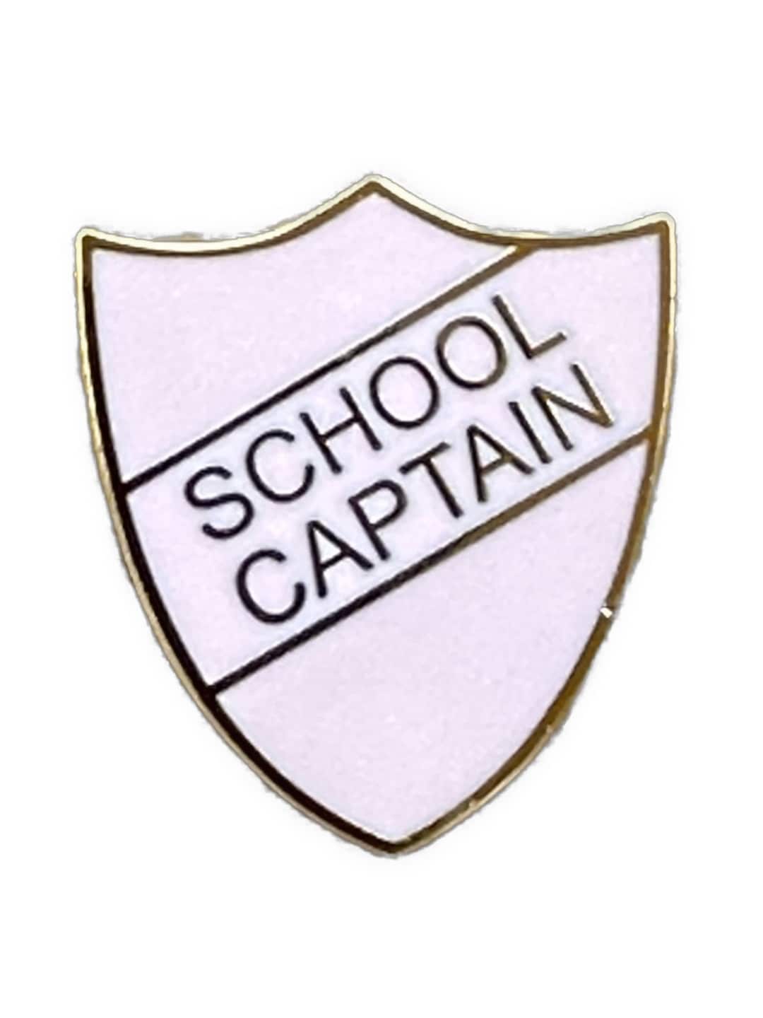 School Captain Light Pink School / College Enamel Lapel Pin Badge - Etsy