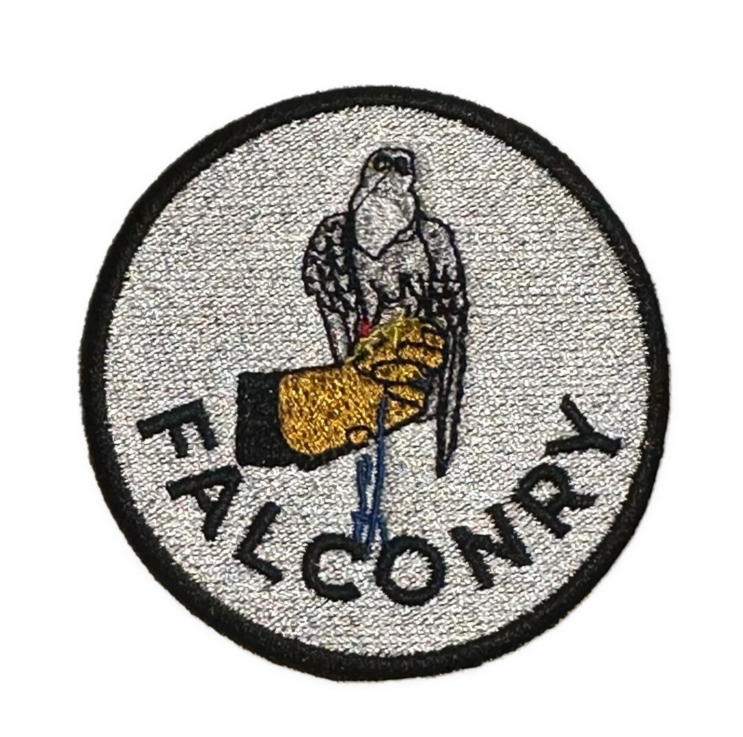 Falconry 70mm Embroidered Patch Sew or Iron On - Etsy