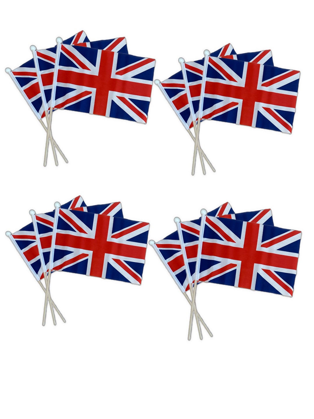 3 X Very Small Union Jack Hand Waving Flags on Sticks 9inch X 6inch - Etsy