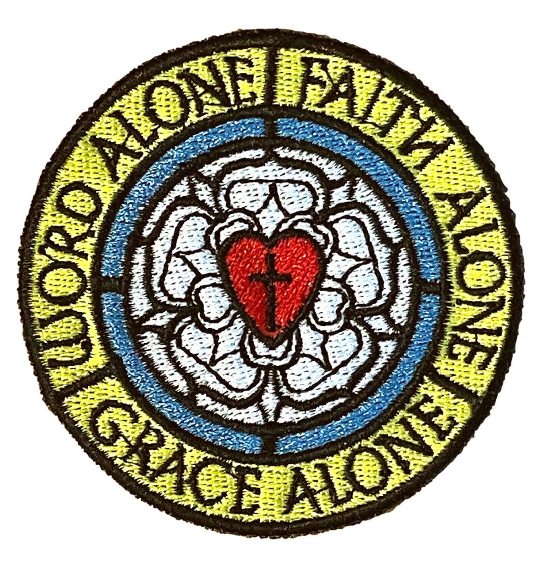 Word Alone Faith Alone Grace Alone MLK Fully Embroidered Sew or Iron on ...