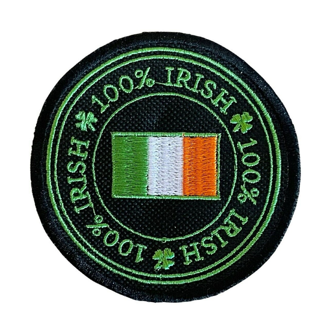 100% Irish - Tri Colour Flag Iron/sew on Embroidered Patch (A) - Etsy