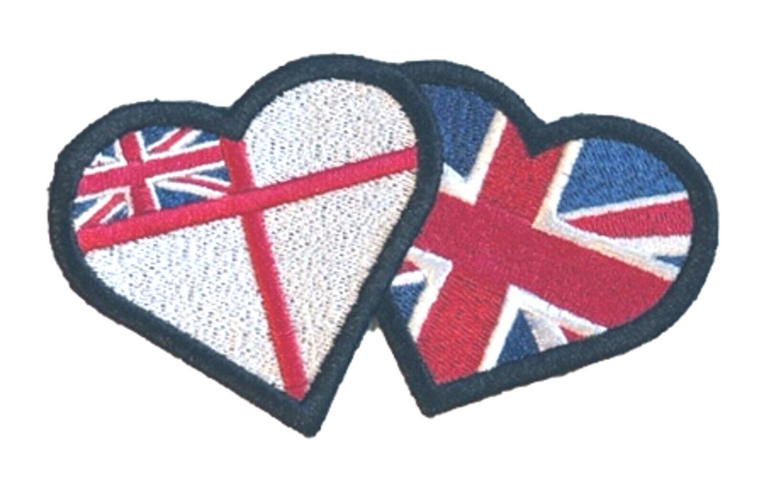 White Ensign Military and Union Jack Heart Friendship Sew / Iron on ...