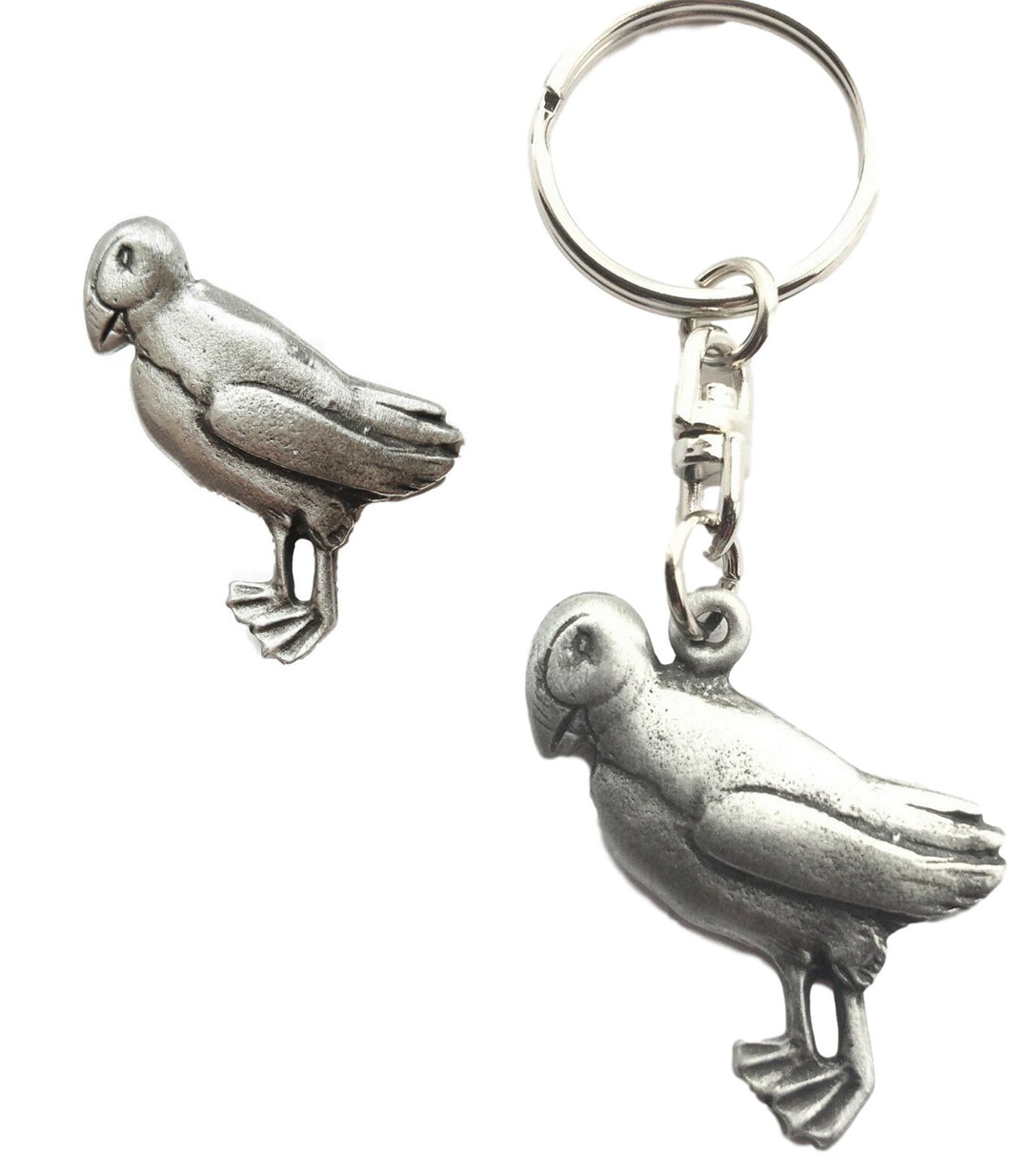 Puffin Bird Keyring and Pin Badge Boxed Gift Set Handcrafted - Etsy