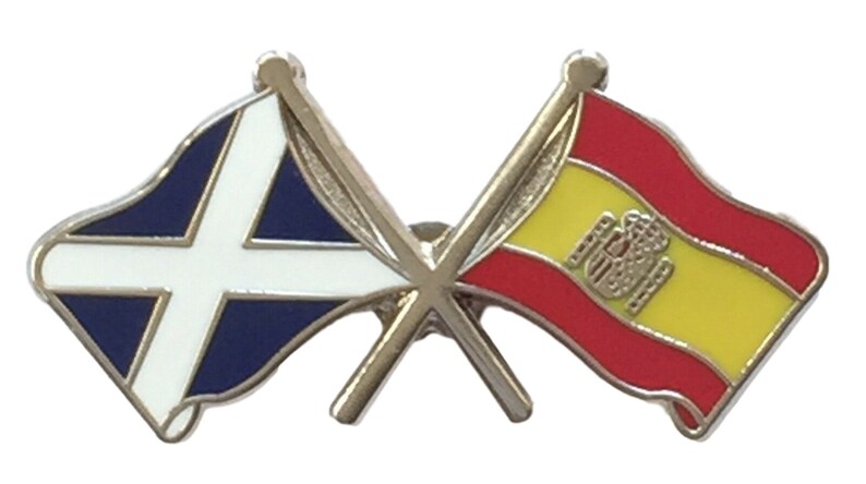 Scotland & Spain Flags Friendship Courtesy Enamel Lapel Pin | Etsy