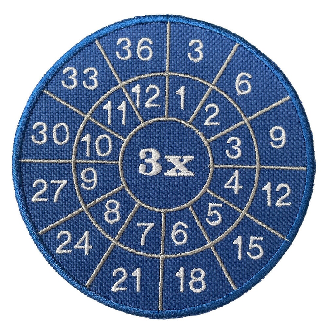 Times Table Wheel (3 X Tables) Embroidered Maths Homework Helper (A) - Etsy