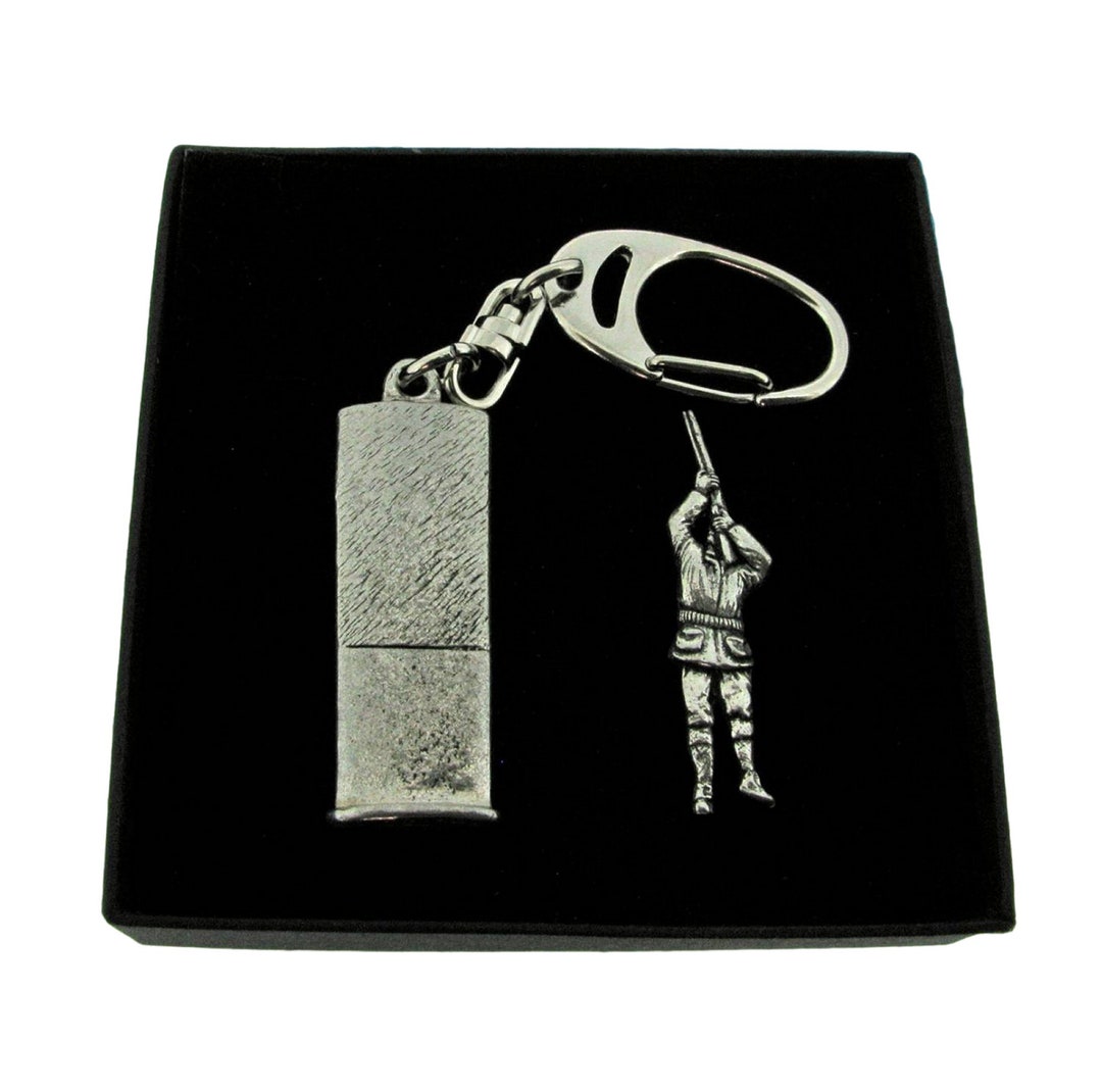 Shotgun Cartridge Key Ring and Shooter Pin Badge Boxed Gift - Etsy