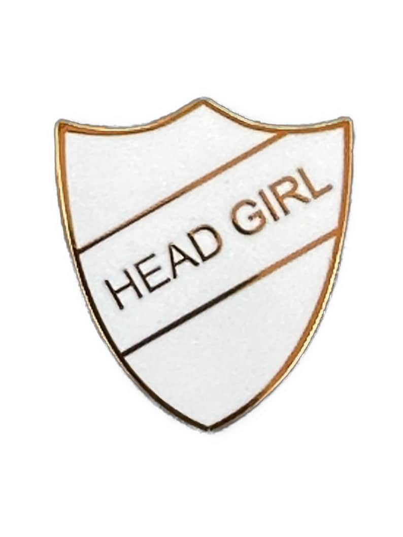 School Head Girl School / College White Enamel Lapel Pin Badge - Etsy