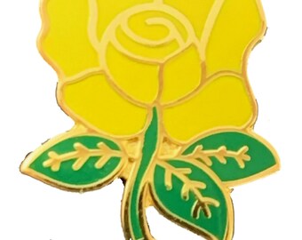Yellow Rose Pin | Etsy
