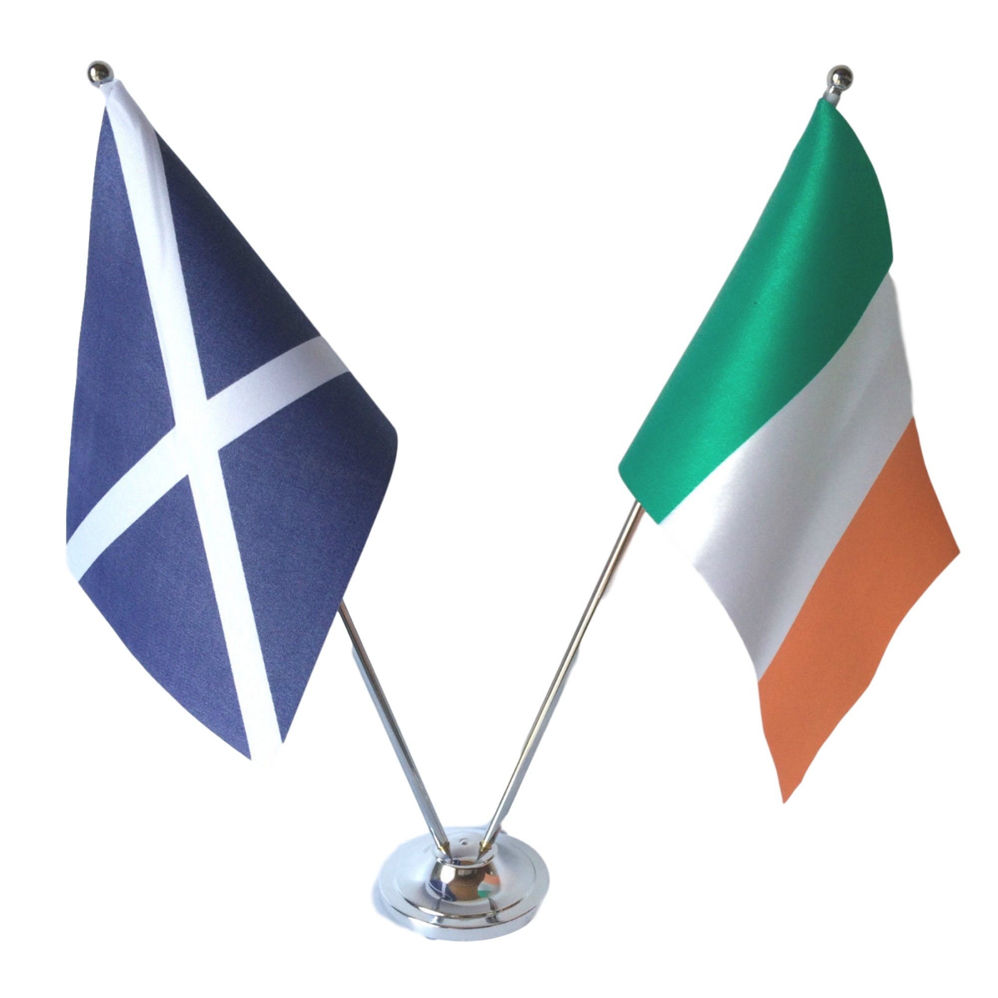 Scotland & Ireland Tri Colours Flags Chrome and Satin Table - Etsy UK