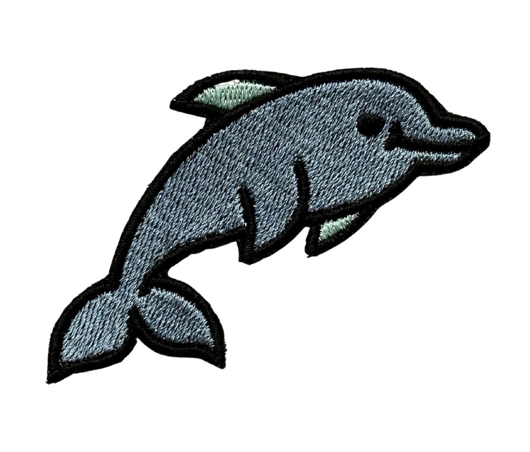 Smartbadge® Fully Embroidered Dolphin Sew on or Iron on Patch Badge (A ...