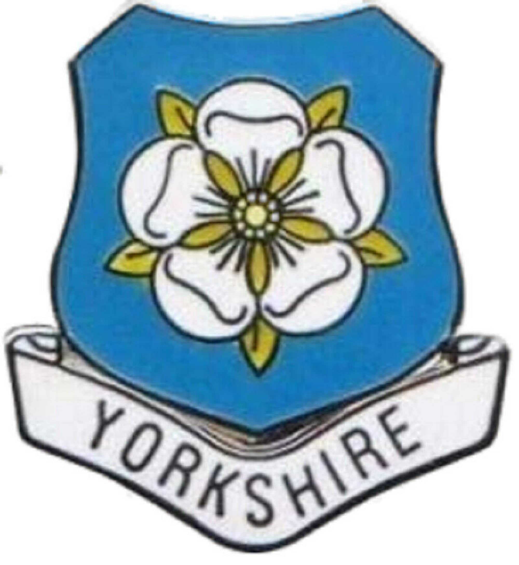 Yorkshire White Rose England Enamel Badge and Yorkshire White | Etsy