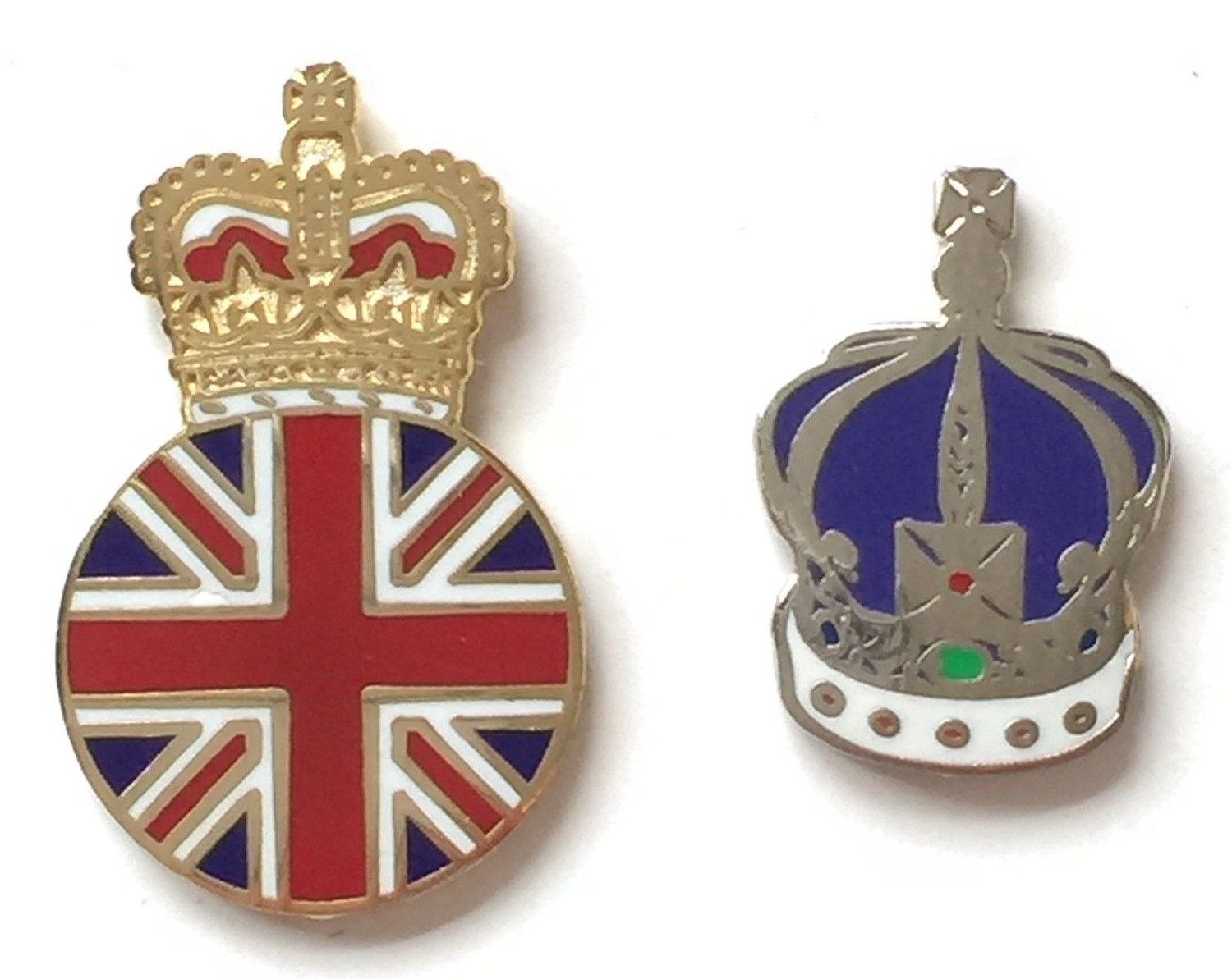 Royal Crowns Loyalist set of 2 Badges Enamel Lapel Pins | Etsy