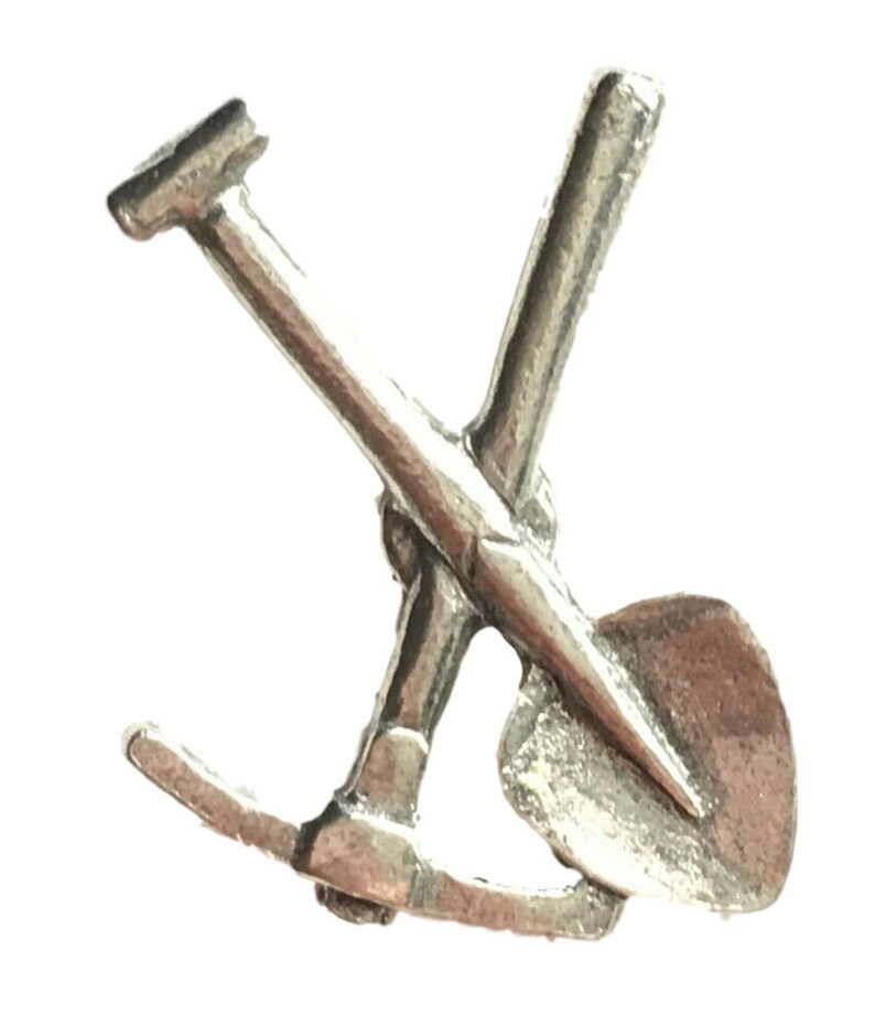 Miners Pick and Shovel Handcrafted in Pewter Lapel Pin Badge - Etsy